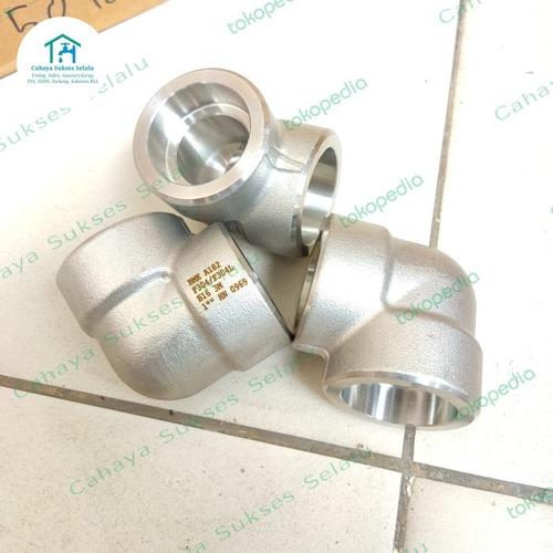 Jual Elbow Stainless Class 3000 3/4" Inch Socket Weld | Knee SS304 ...