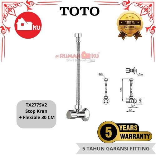 Promo Stop Keran Fexible Set TOTO TX277SV2 Stop Valve With Flexible ...
