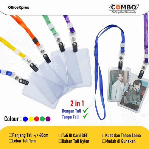 Jual Card Holder / Gantungan Kartu Casing ID Card / Name Tag / Tali ID Card - B1 + Tali Hook ...