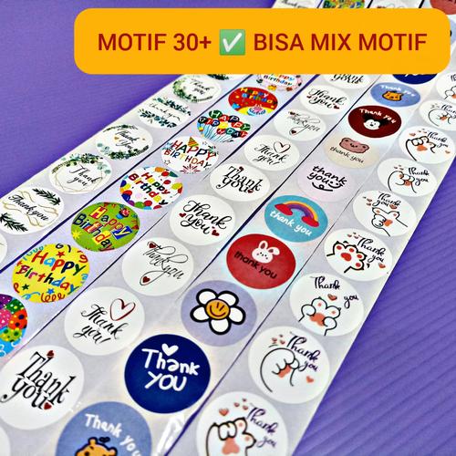 Jual 100 pcs Stiker Sticker Thank You Terima Kasih Terimakasih Tq ...