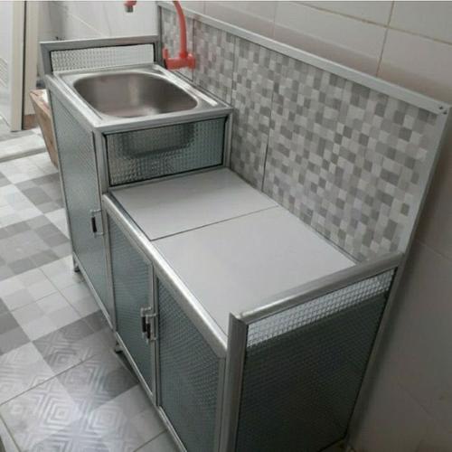 Jual RAK KOMPOR 3 PINTU ALUMUNIUM MEJA CUCI PIRING MEJA KOMPOR WASTAFEL ...
