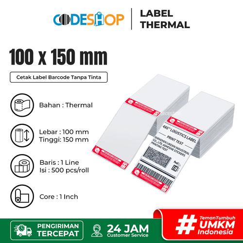 Jual Stiker Label Resi Tokopedia Thermal 100 x 150 mm Unboxing A6 isi ...