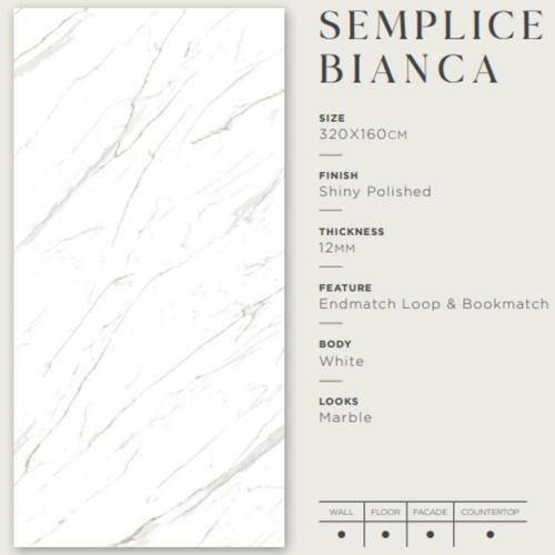 Jual GRANIT BIGSLAB MERK QUADRA UK 320X160CM TIPE SEMPLICE BIANCA UNTUK ...