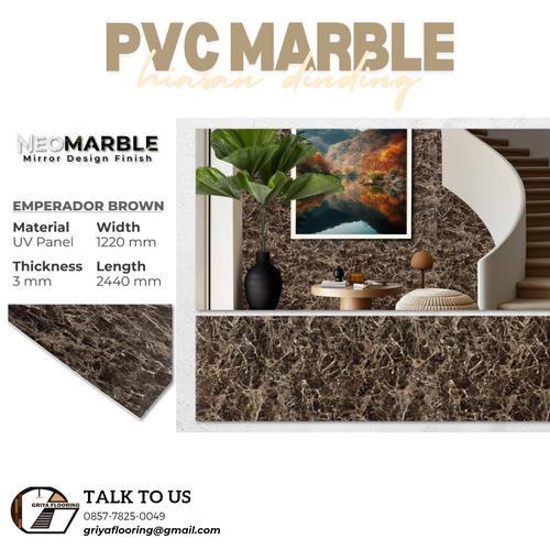 Jual wpc marmer neo marble emperador brown hiasan dinding interior ...