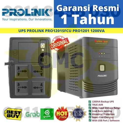 Jual UPS PROLINK PRO1201SFCU 1200 VA PRO 1201SFCU Super Fast Charging ...