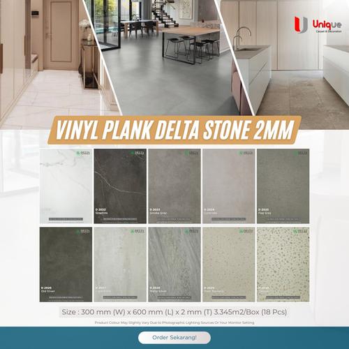 Jual Lantai Vinyl Tile Delta 2mm Motif Stone / Vinyl Plank 2mm Delta Motif Semen Terazzo - Harga ...
