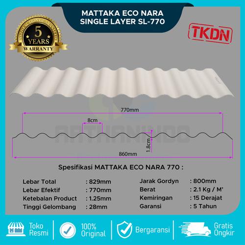 Jual Atap upvc single layer mattaka eco nara 770mm - Putih - Kab ...