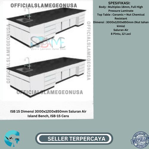 Jual meja untuk lab atau meja island bench di lengkapi dengan saluran ...