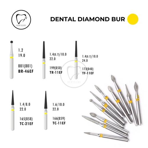 Jual Dental Bur Poles Gigi Kuning Yellow Finishing Polishing - TR-11EF ...
