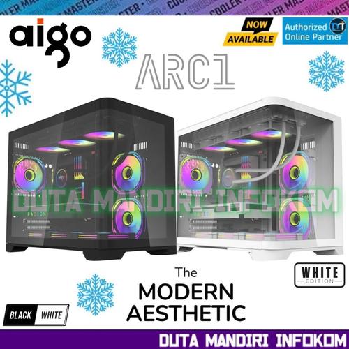 Promo Aigo ARC1 Aquarium Fish Tank - Luxury Curved Glass Mini Tower m ...