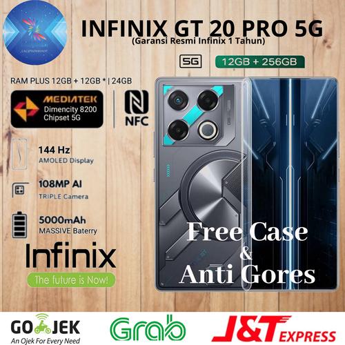 Jual INFINIX GT 20 PRO 5G NFC Ram 12GB MEMORY 256GB 12/256GB /12GB +12GB | *24GB Garansi Resmi ...