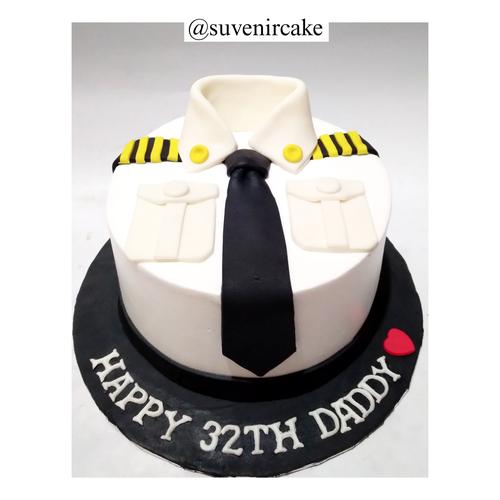 Jual cake seragam pilot/seragam pilot cake/kue ulang tahun seragam ...