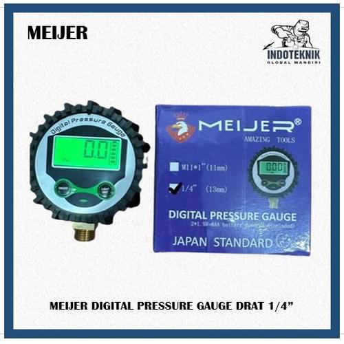 Jual Pressure Gauge Digital Drat 1/4" - Manometer Digital 2.5" Alat ...