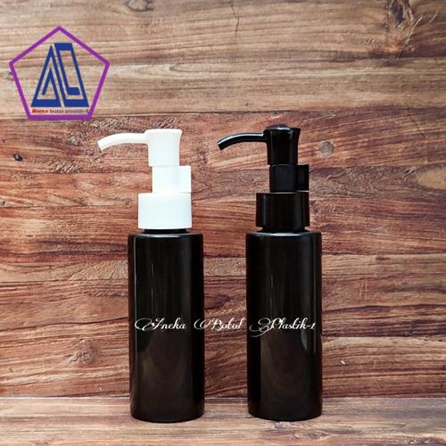 Jual Botol Pump 100ml Plastik Pet Tebal Hitam Glossy Tutup Luxury - LXY ...