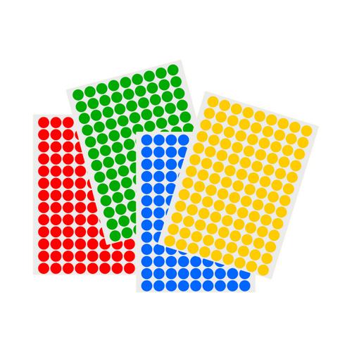 Jual Stiker Dot Bulat Warna Polos Biru Merah Hijau dan Kuning - Kuning ...