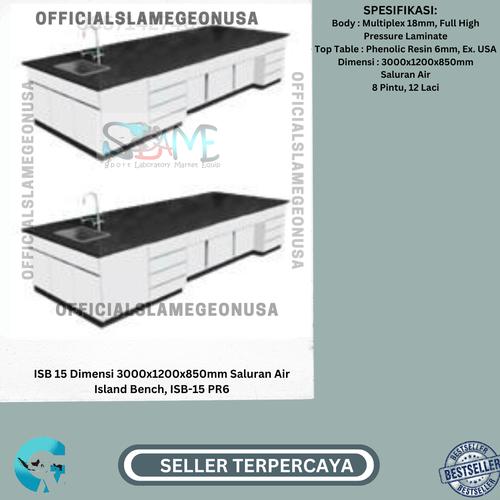 Jual meja untuklab atau meja island bench di lengkapi saluran air land ...