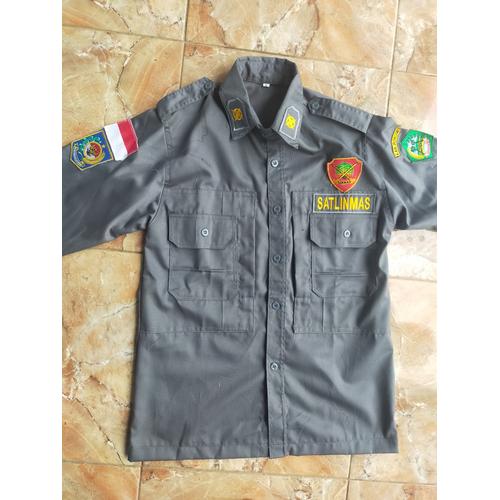 Jual FULL SET SERAGAM SATLINMAS TERBARU MODEL PDL SERAGAM LINMAS ABU ...