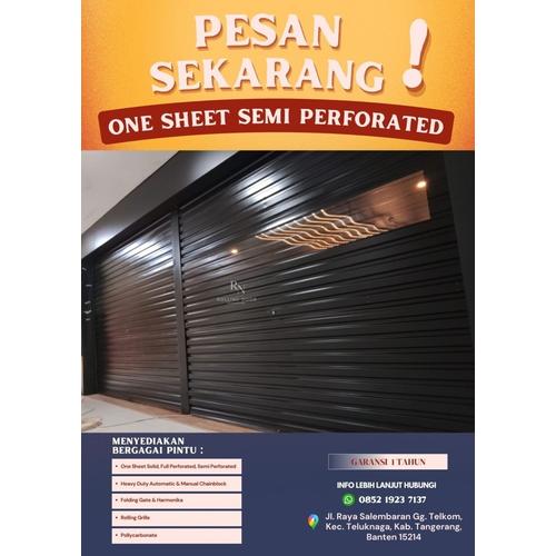 Jual Rolling door pintu toko one sheet semi perforated rolling door ...