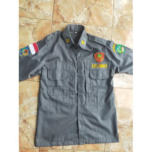 Jual Seragam Linmas Terbaru Seragam Hansip Setelan Satlinmas Abu abu ...