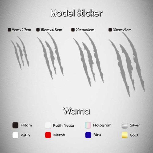 Jual Stiker Cakar Monster Sticker Cakaran Monster pada Lampu Motor - 6 ...