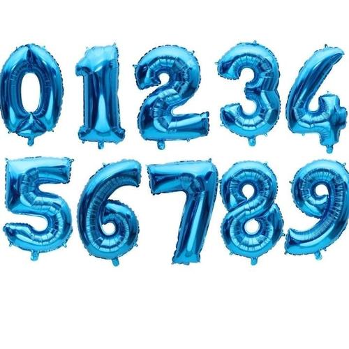 Jual Balon Foil Angka Polos Jumbo 75 cm Warna Biru / Blue READY STOCK ...