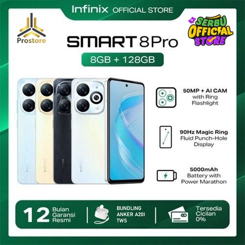 Promo INFINIX SMART 8 PRO 8GB 128GB GARANSI RESMI INFINIX INDONESIA ...