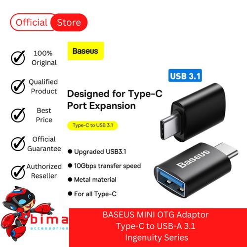 Jual BASEUS Adaptor OTG Mini Type C to USB / USB A to Type-C 3.1 ...