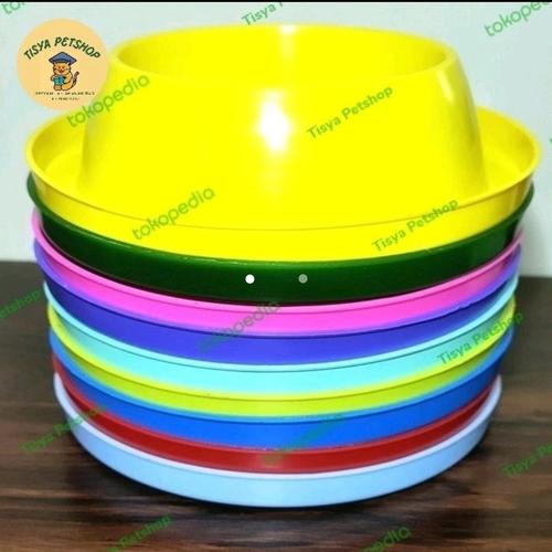 Jual Tempat Makan Kucing Anjing Cat Dish Round Flat Anti Semut Ceper ...