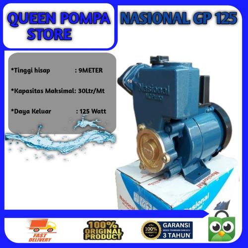 Jual Pompa air Nasional GP-125 pompa air listrik pompa air sumur Dangkal,kempuan hisap 9meter,g ...