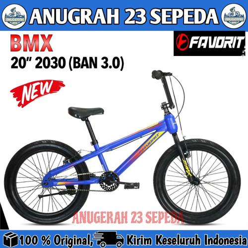 Jual Sepeda BMX Anak FAVORIT 2030 Ukuran 20 Inch Ban 3.0 Jumbo - Black ...