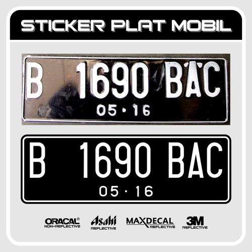 Jual Stiker Plat Nomor Mobil / Sticker Reflektif Nopol - A-Ref, 5mm ...