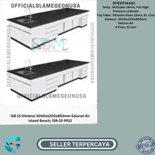 Jual meja untuk lab atau meja island bench di lengkapi dengan saluran ...