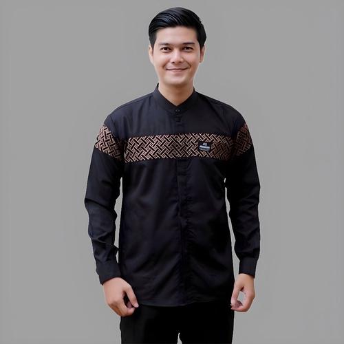 Jual Baju koko lebaran pria terbaru baju koko hitam pria dewasa baju ...
