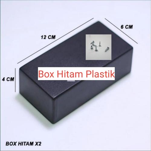Jual Box Hitam X2/Box Hitam Plastik X2 Plus Skrup - Tanpa Skrup ...