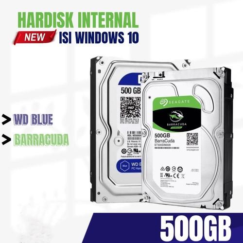 Jual Hardisk Internal PC 500GB isi windows 10 Pro 64-Bit HDD Bergaransi ...