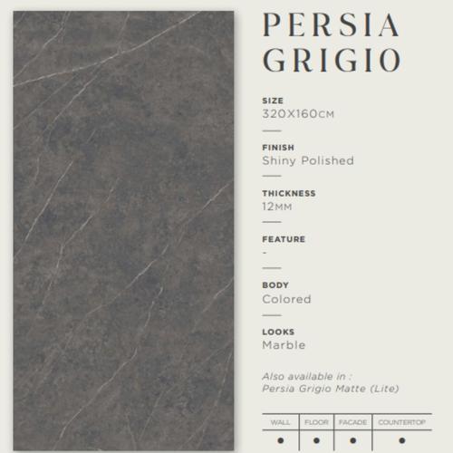 Jual GRANIT BIGSLAB MERK QUADRA UK 320X160 TIPE PERSIA GRIGIO WARNA ABU ...