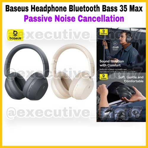 Jual Baseus Headphone Bluetooth Bass 35 Max - Passive Noise ...