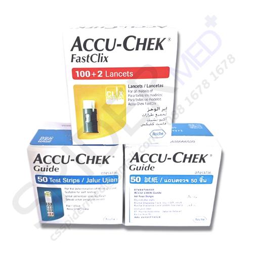 Jual Accu Chek Guide Strip 100 Pcs Strips Gula Darah Accuchek Glucose ...