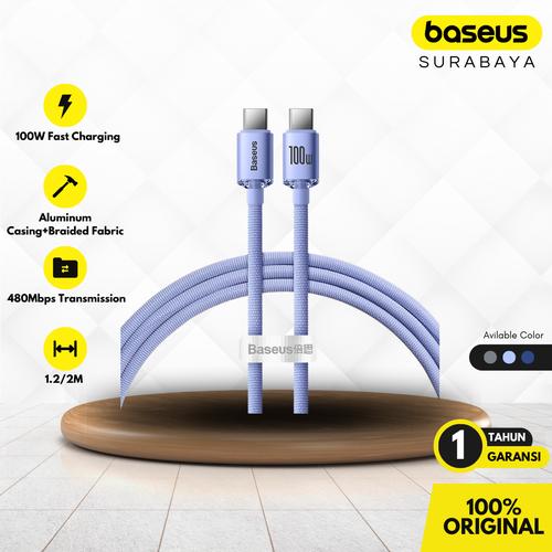 Promo Baseus Crystal Shine Series Fast Charging Data Cable C to C 100W ...