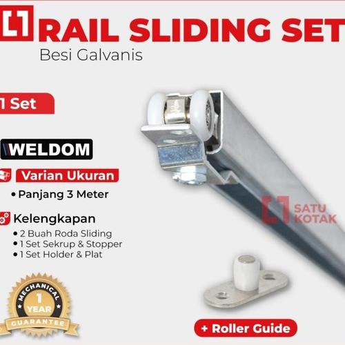 Jual RAIL SLIDING REL PINTU GESER GANTUNG GALVANIS 1 SET 3 METER ...