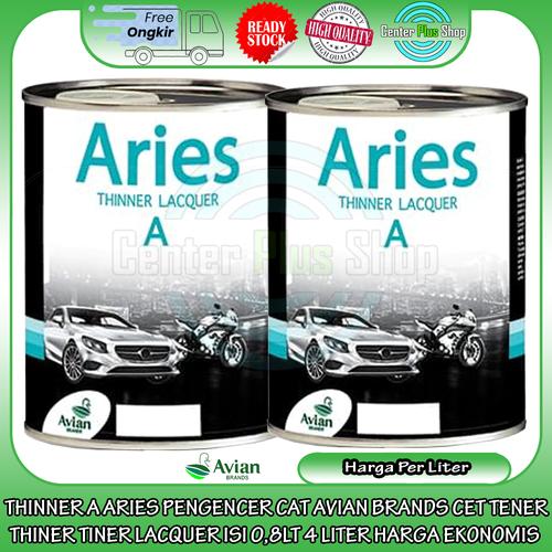 Jual THINNER A ARIES PENGENCER CAT AVIAN BRANDS THINER TINER LACQUER ISI 0,8LT 4 LITER HARGA ...