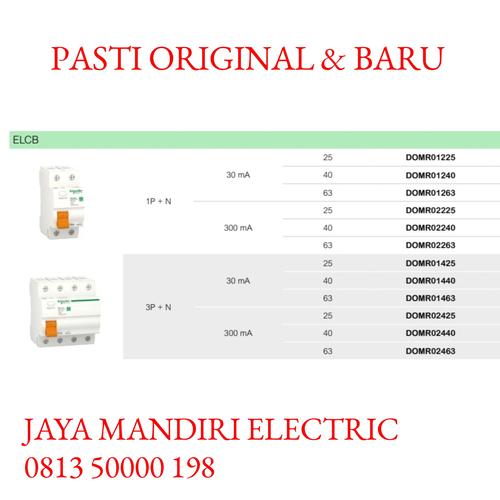 Jual ELCB domae schneider 1 phase 30mA 300mA 25a 40a 63a amper ORIGINAL - 1P 300mA 40A - Jakarta ...