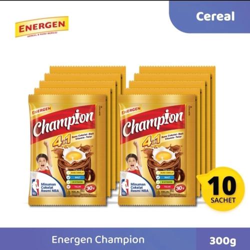 Jual Energen Champion Rasa Susu Coklat 30Gram 1 Renceng isi 10 Sachet ...