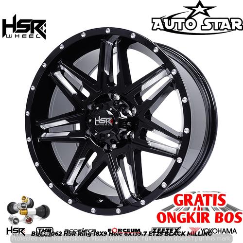 Jual Velg offroad hsr Bull R18 pcd 6x139,7 lebar 9 offset 25 black ...