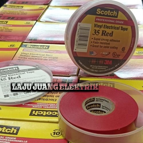Jual 3M ISOLASI LISTRIK SCOTCH 35 Red | Vinyl Electrical Tape - Jakarta ...
