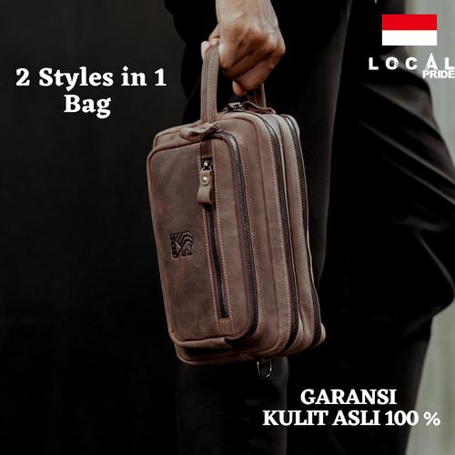 Promo Pouch Bag Pria Kulit Asli Clutch Handbag Genuine Leather Reven ...