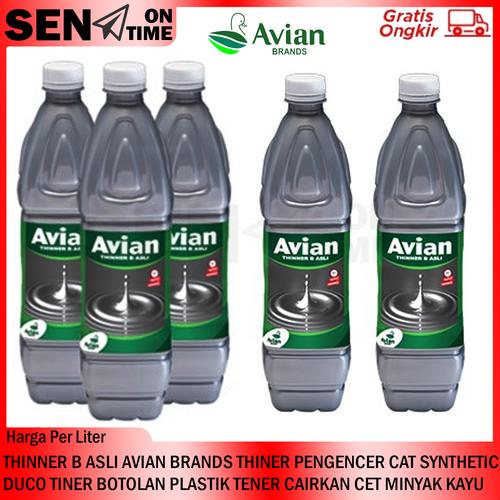 Jual THINNER B AVIAN 1 LITER TINER ASLI THINER 1L BOTOL PENGENCER CAT NC LACQUER ACRYLIC ...