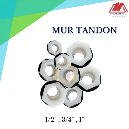 Jual Mur Toren/Mur Tandon/Drat Toren 1/2" 3/4" 1" Warna Putih Bahan ...