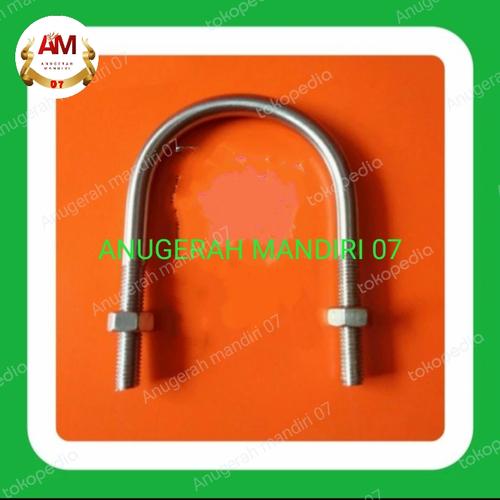 Jual Ubolt Stainles ss304 3/8" x12" inc /u bolt sus304 3/8" x 12" inc ...