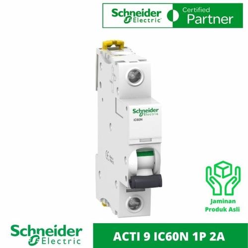 Jual MCB 1P 2A 1 Phase 2 Ampere Original SNI Schneider IC60N - Jakarta Pusat - Naga Lighting ...